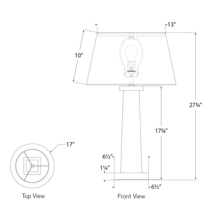 Colonne Large Balustrade Table Lamp in Glossy White Crackle